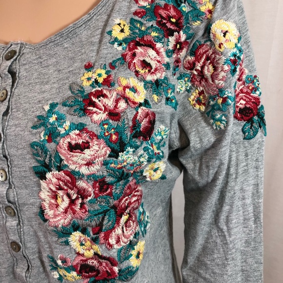 Sundance | Tops | Sundance Tea Time Embroidered Henley | Poshmark